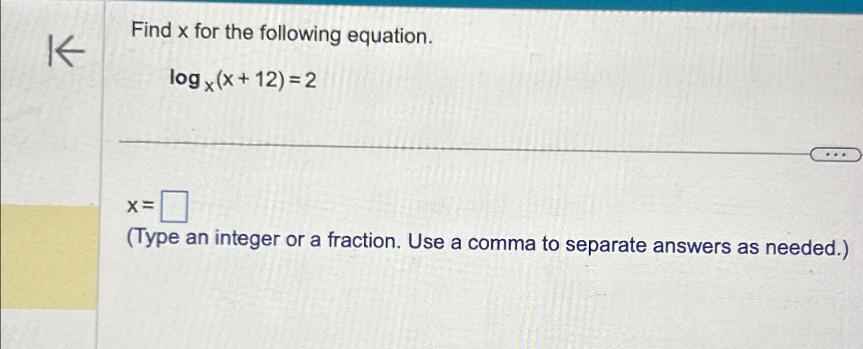 Solved Find x ﻿for the following | Chegg.com