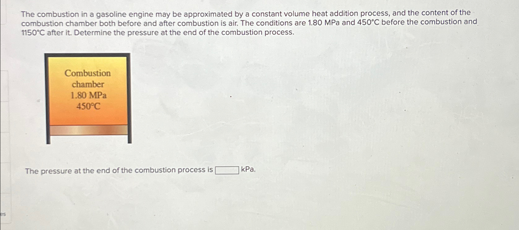 Solved The combustion in a gasoline engine may be | Chegg.com