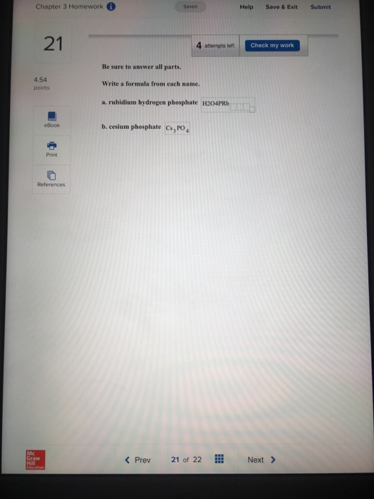 Solved Chapter 3 Homework Help Save & Exit Submit 21 4 | Chegg.com