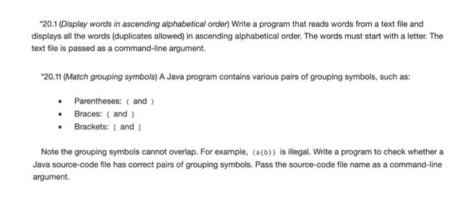 Solved *20.1 (Display words in ascending alphabetical order) | Chegg.com