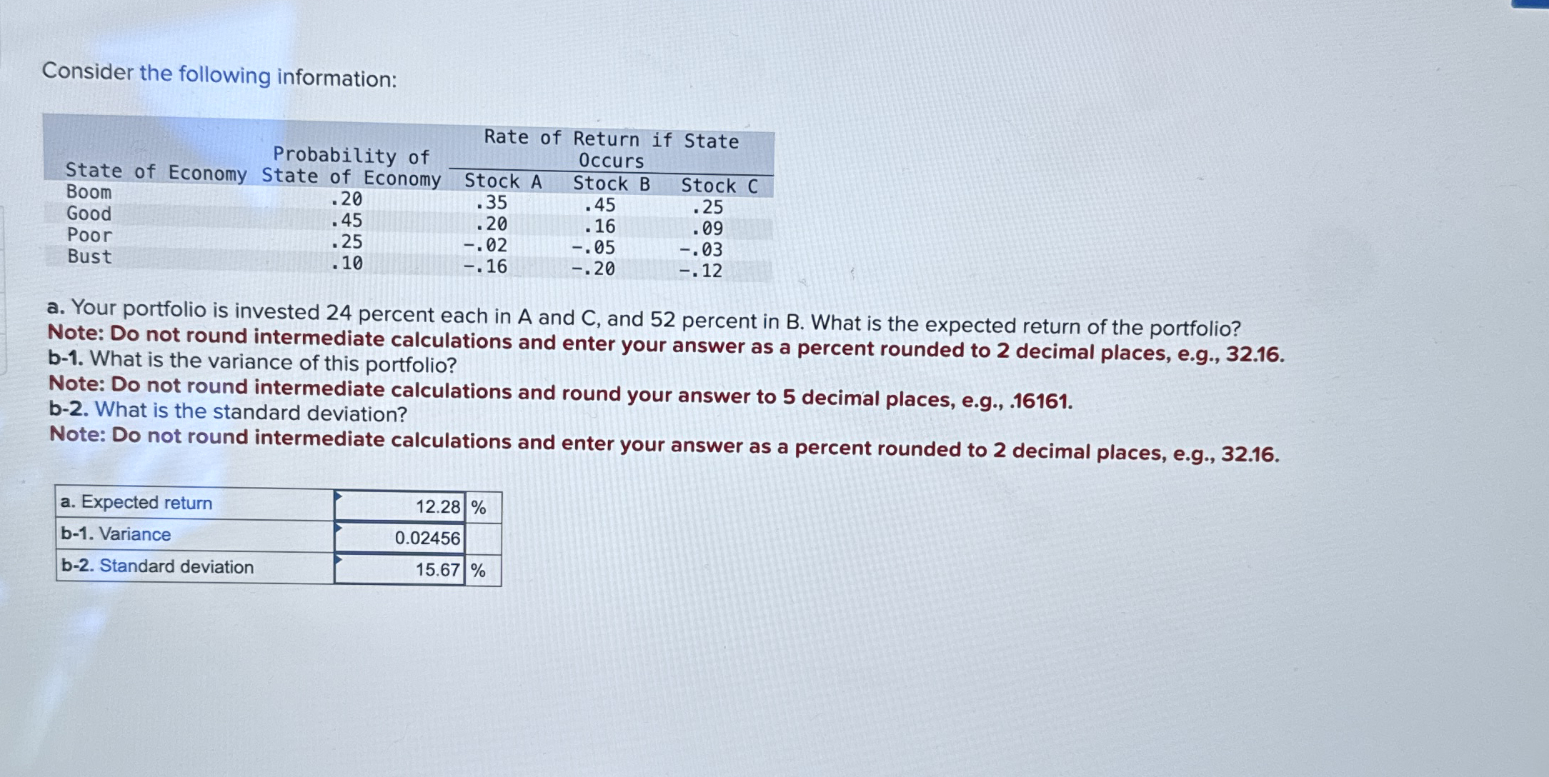 Solved Consider the following | Chegg.com