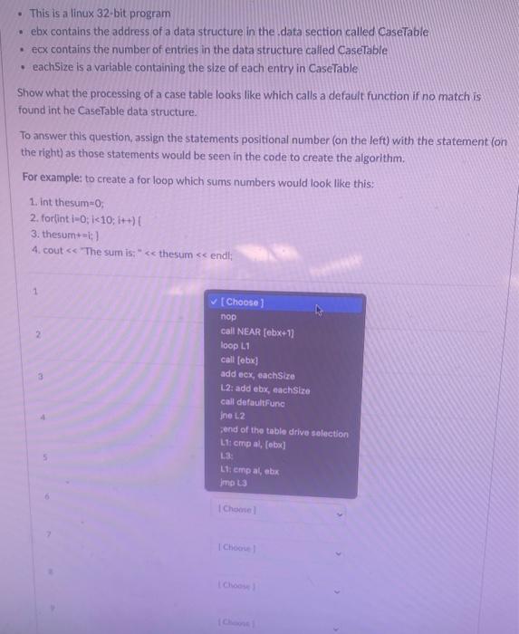 Solved - This is a linux 32-bit program - ebx contains the | Chegg.com