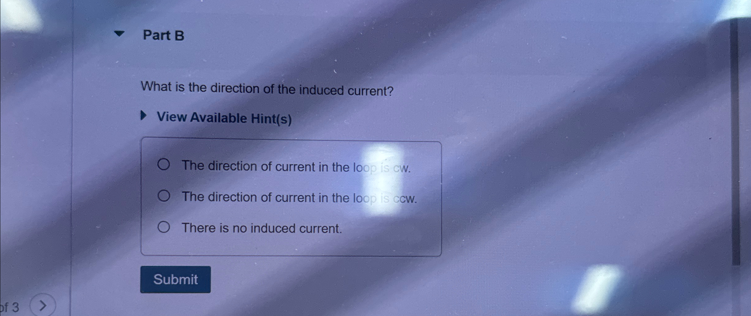 Solved Part BWhat is the direction of the induced | Chegg.com