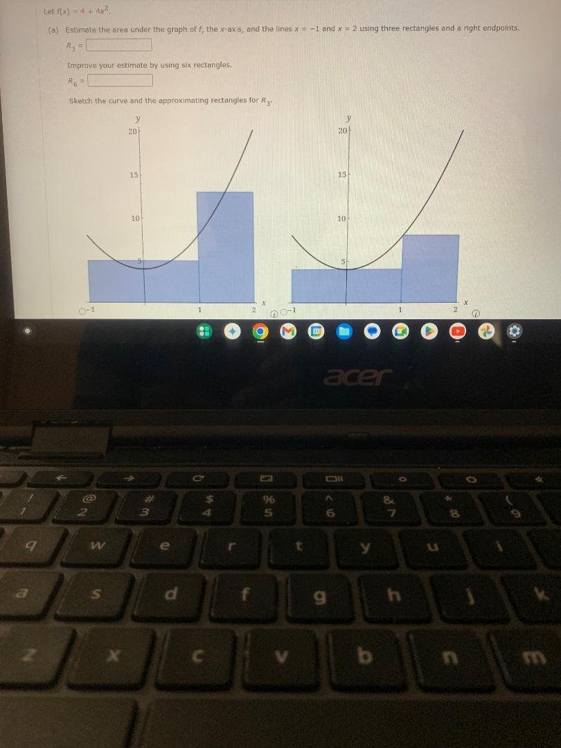 Solved Let f(x)=4+4x2.(a) ﻿Estimate the area under the graph | Chegg.com