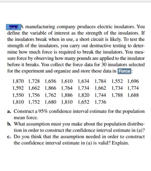 Solved \& manufacturing company produces electric | Chegg.com