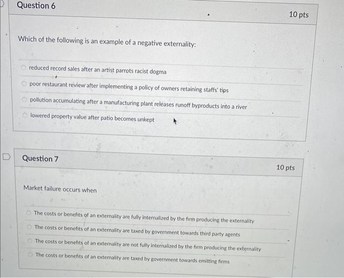 Solved Which of the following is an example of a negative | Chegg.com