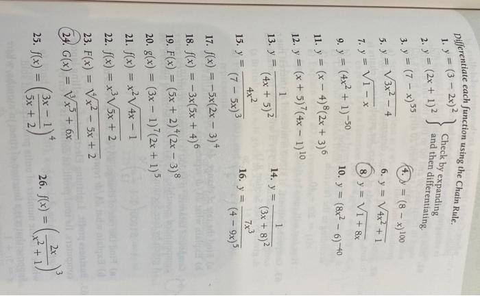 Solved 1. y=(3−2x)2} Check by expanding 2. y=(2x+1)2} and | Chegg.com