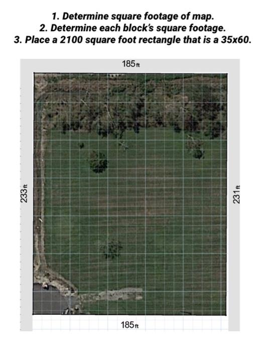 Solved 1. Determine square footage of map. 2. Determine each | Chegg.com