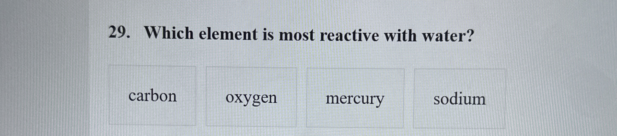 Solved Which element is most reactive with | Chegg.com