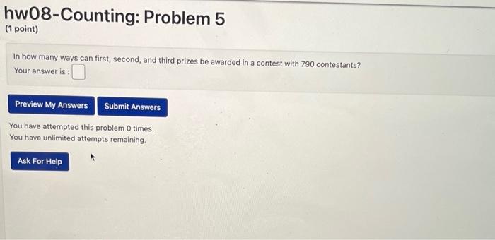 Solved In how many ways can first, second, and third prizes | Chegg.com