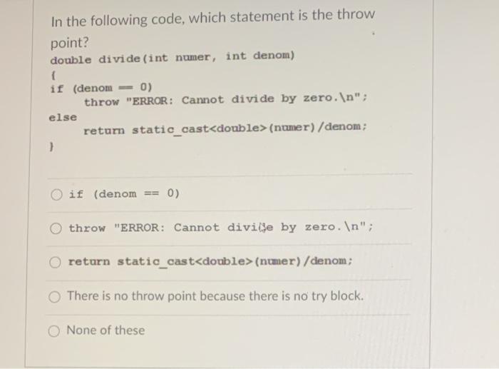 solved-in-the-following-code-which-statement-is-the-throw-chegg