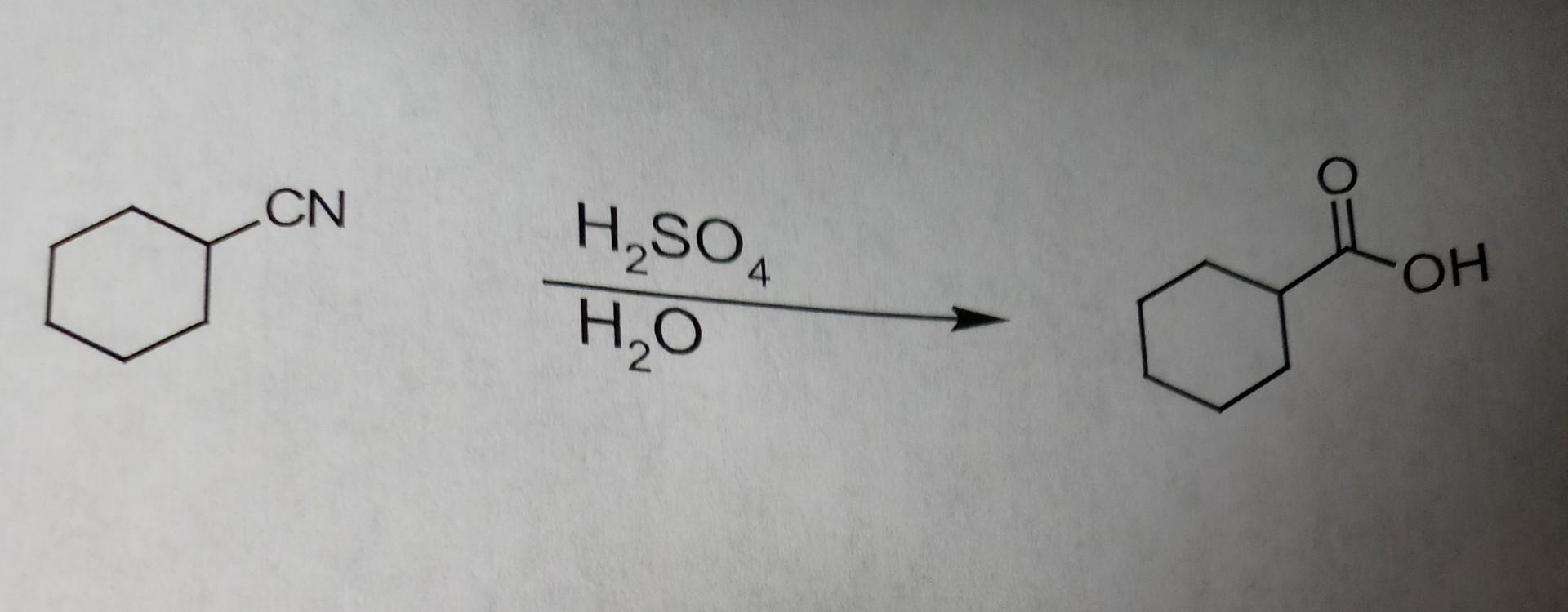 Solved CN H2SO4 Н,0 о ОН | Chegg.com