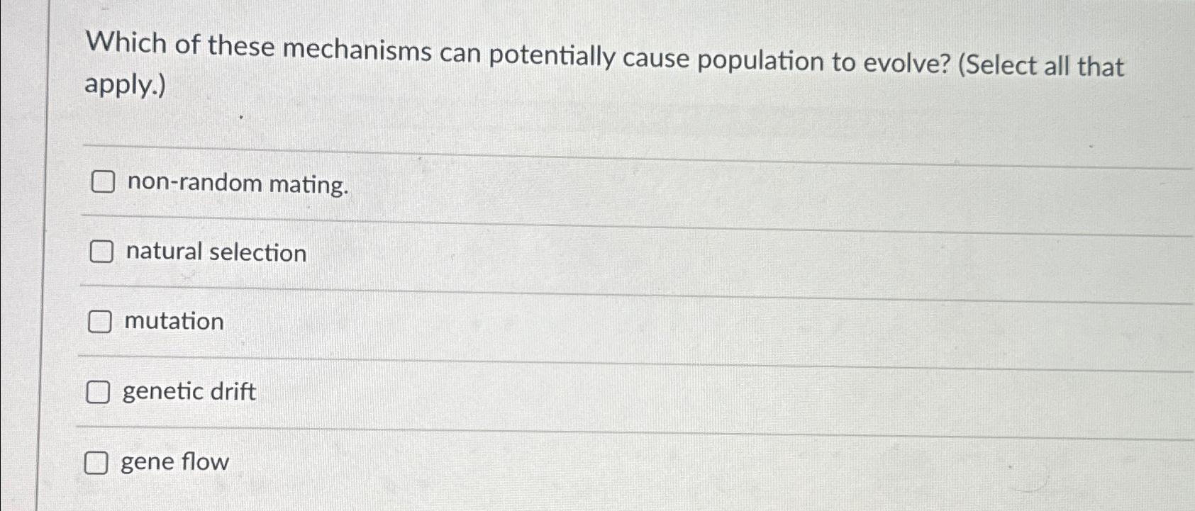 Solved Which of these mechanisms can potentially cause | Chegg.com