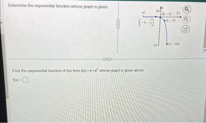 Solved Determine The Exponential Function Whose Graph Is 8633
