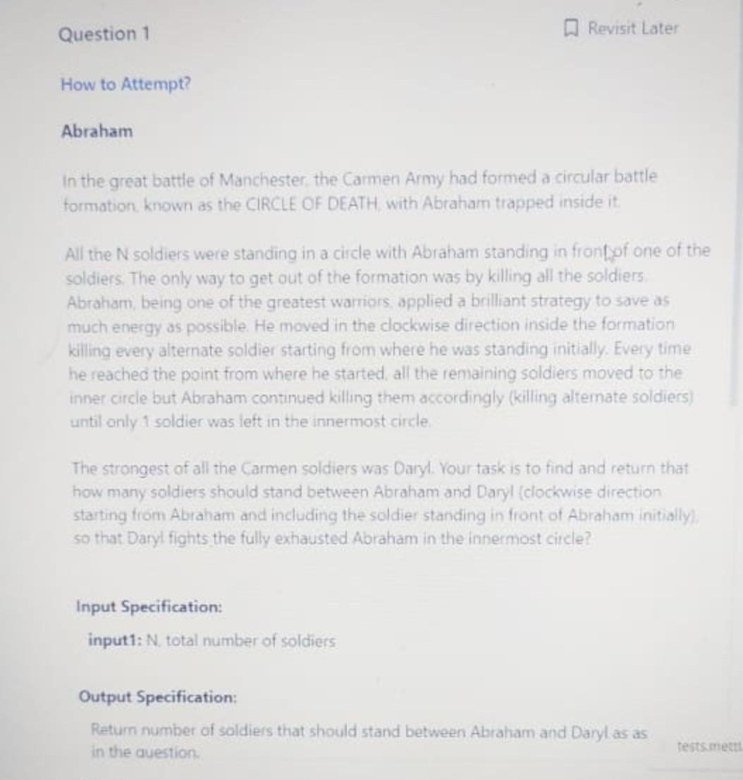 Solved How to Attempt? Abraham In the great battle of | Chegg.com