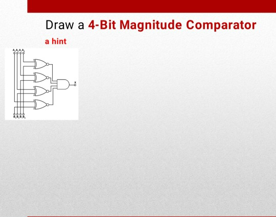 Solved Draw a 4-Bit Magnitude Comparator a hint | Chegg.com