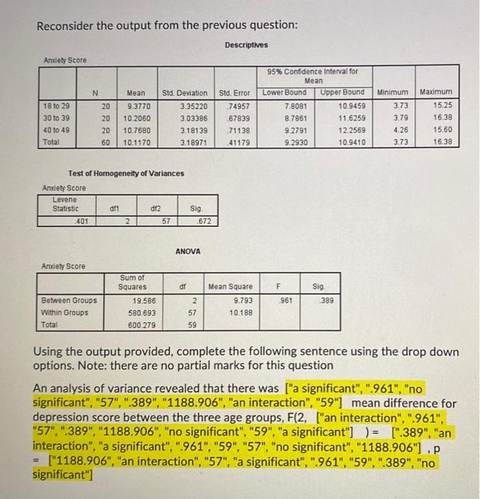 Solved Reconsider the output from the previous question: | Chegg.com