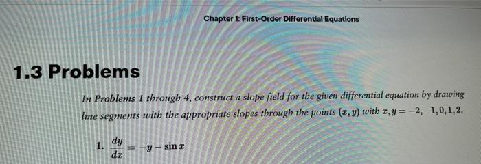 Solved Chapter 1: First-Order Differential Equations blems | Chegg.com