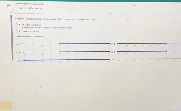 Solved Solve and graph the solution set. | Chegg.com