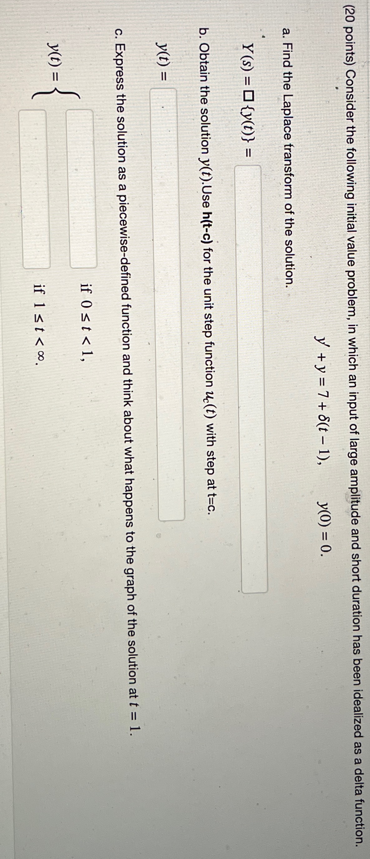 Solved (20 ﻿points) ﻿Consider the following initial value | Chegg.com
