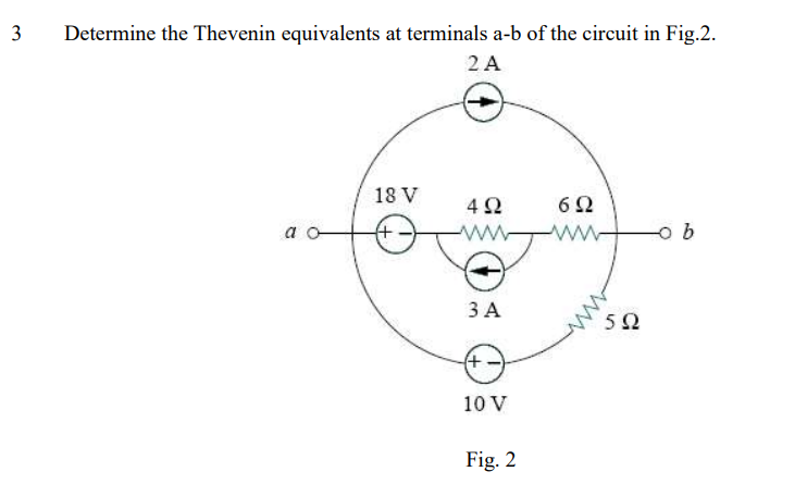 Solved 3 ﻿Determine the Thevenin equivalents at terminals | Chegg.com