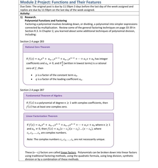 Solved Module 2 Project Functions And Their Features Due 1114