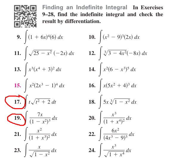 Solved Finding an Indefinite Integral In Exercises9-28, | Chegg.com