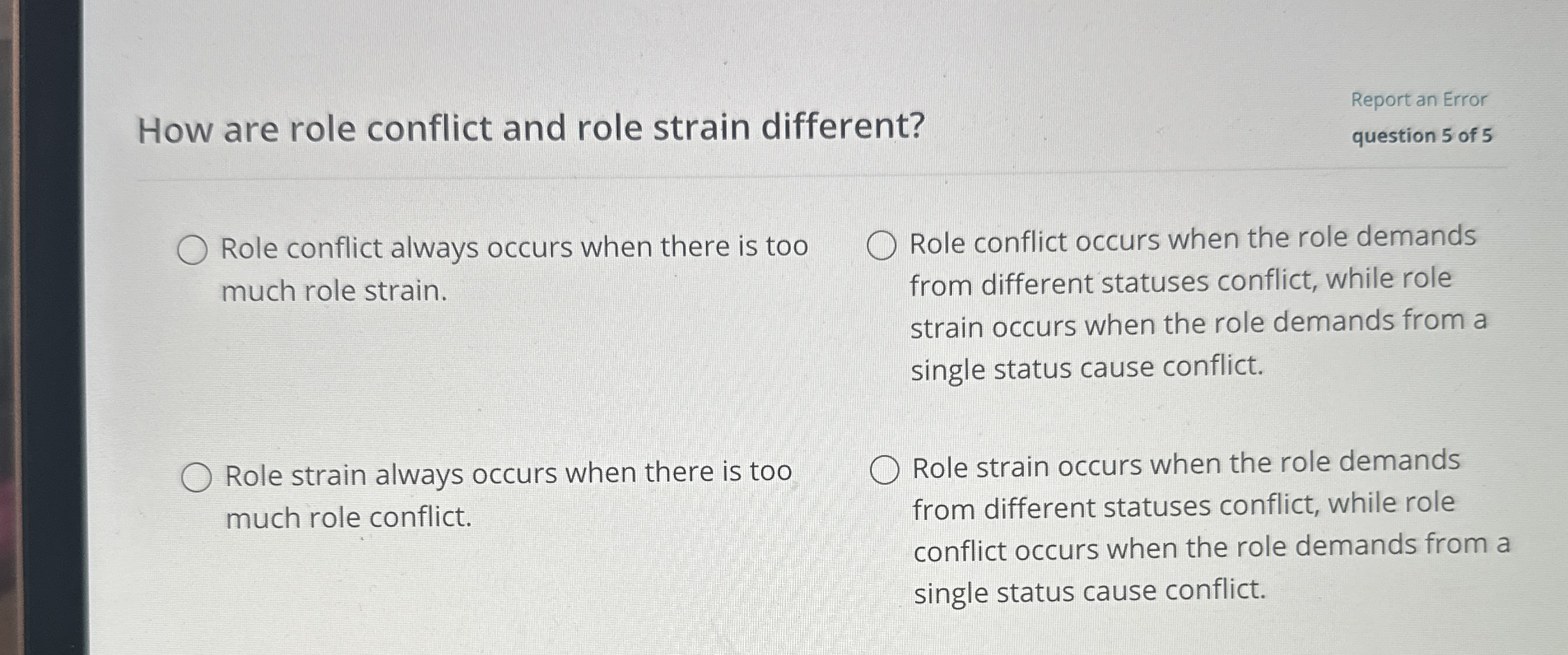 Solved How are role conflict and role strain | Chegg.com
