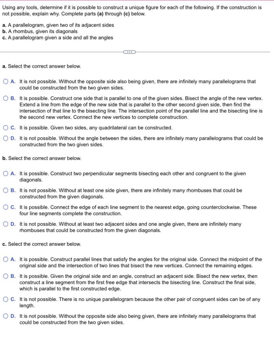 Solved Using any tools, determine if it is possible to | Chegg.com