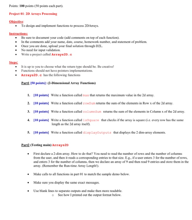 Solved Code In C Programming Language Well Documented 