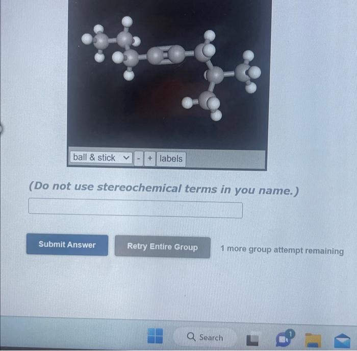 Solved (Do not use stereochemical terms in you name.) 1 more | Chegg.com