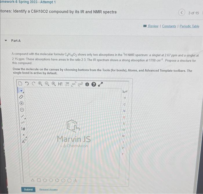 Solved tones: Identify a C6H10O2 compound by its IR and NMR | Chegg.com