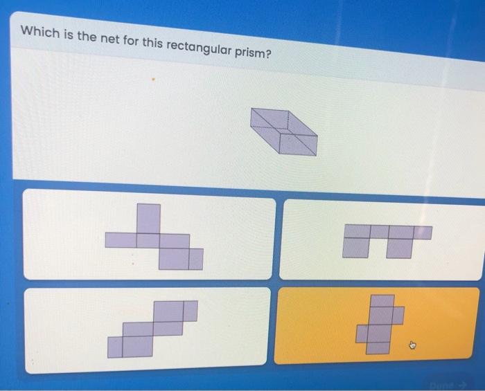 Solved Which is the net for this rectangular prism? | Chegg.com