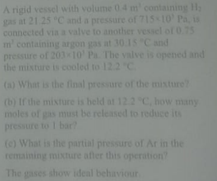 Solved Two moles (n=2) ﻿of an ideal gas with A rigid vessel | Chegg.com