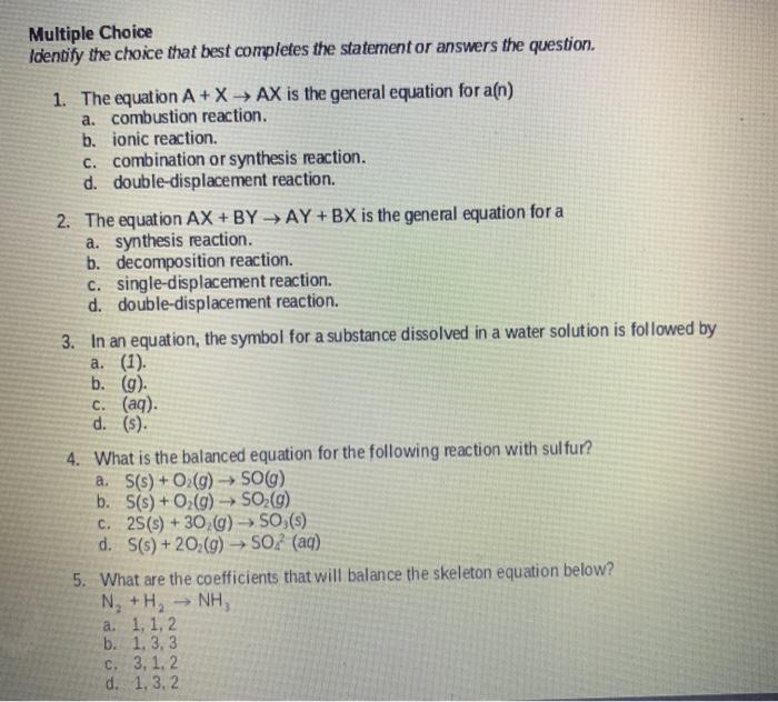 Solved Multiple Choice Identify the choice that best | Chegg.com
