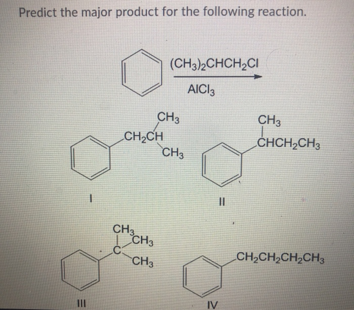 Solved Predict the major product for the following reaction. | Chegg.com