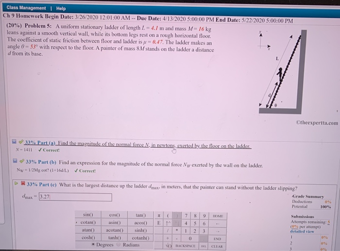 Solved Class Management | Help Ch 9 Homework Begin Date: | Chegg.com