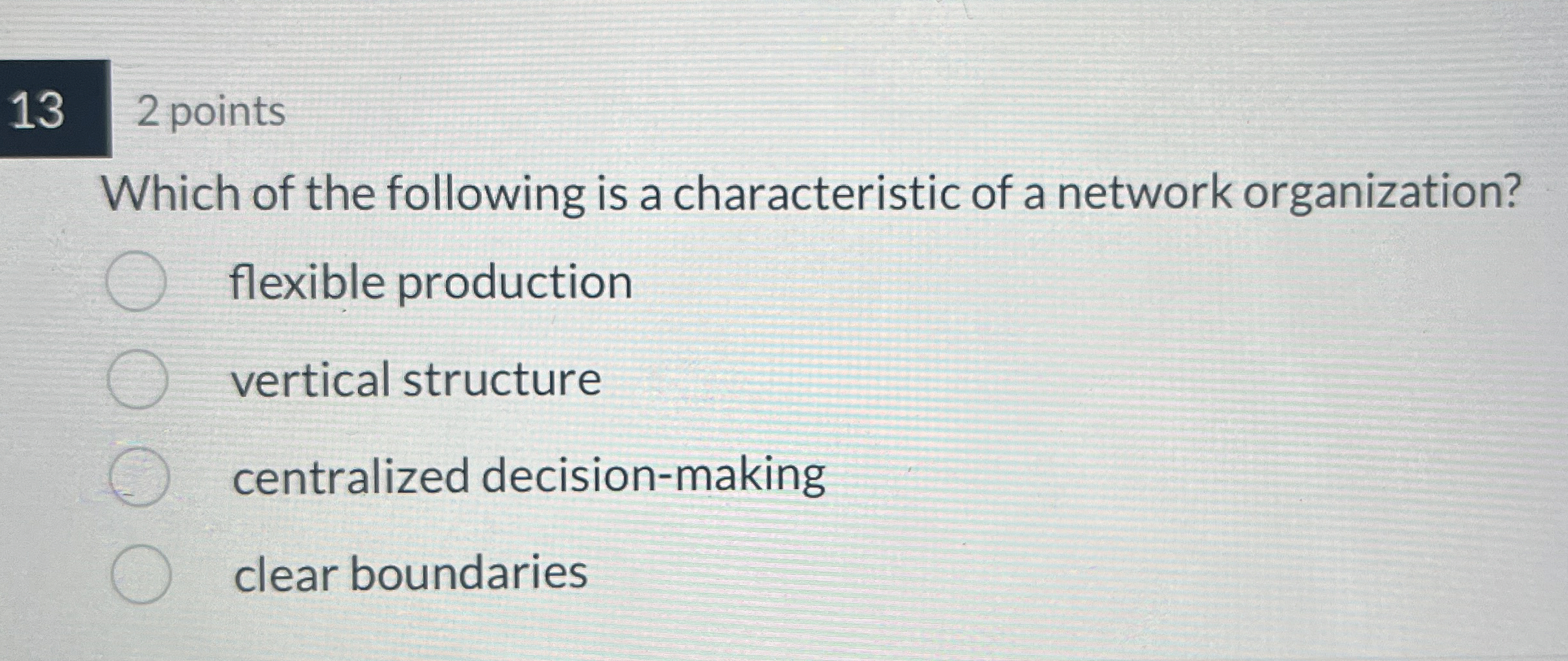 Solved 2 ﻿pointsWhich of the following is a characteristic | Chegg.com
