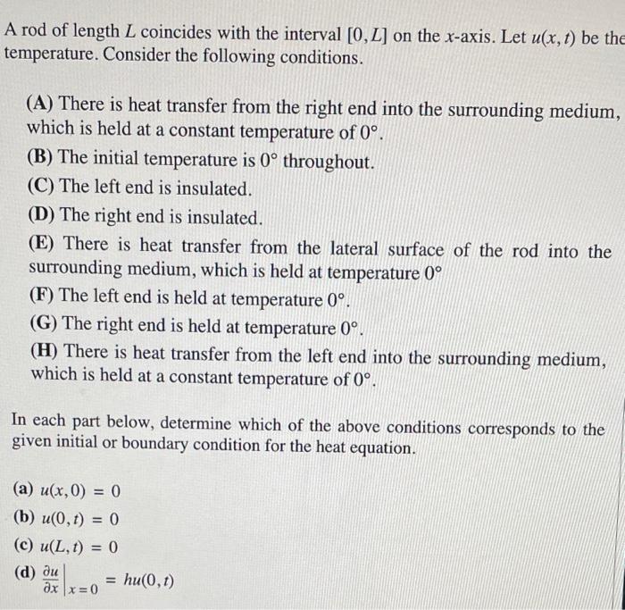 Solved A rod of length L coincides with the interval [0,L] | Chegg.com
