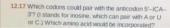 Solved shouldnt codons be read in the 5' to 3' direction? | Chegg.com