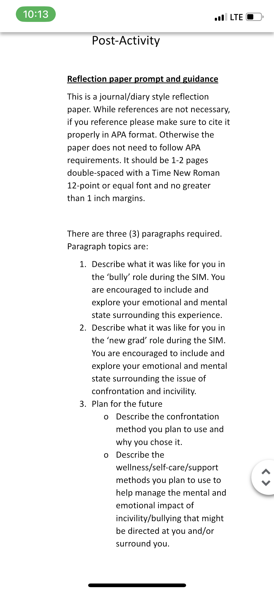 Solved Reflection paper prompt and guidanceThis is a | Chegg.com