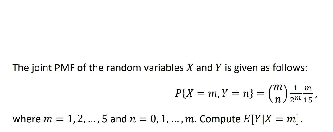 Solved The joint PMF of the random variables x ﻿and Y ﻿is | Chegg.com