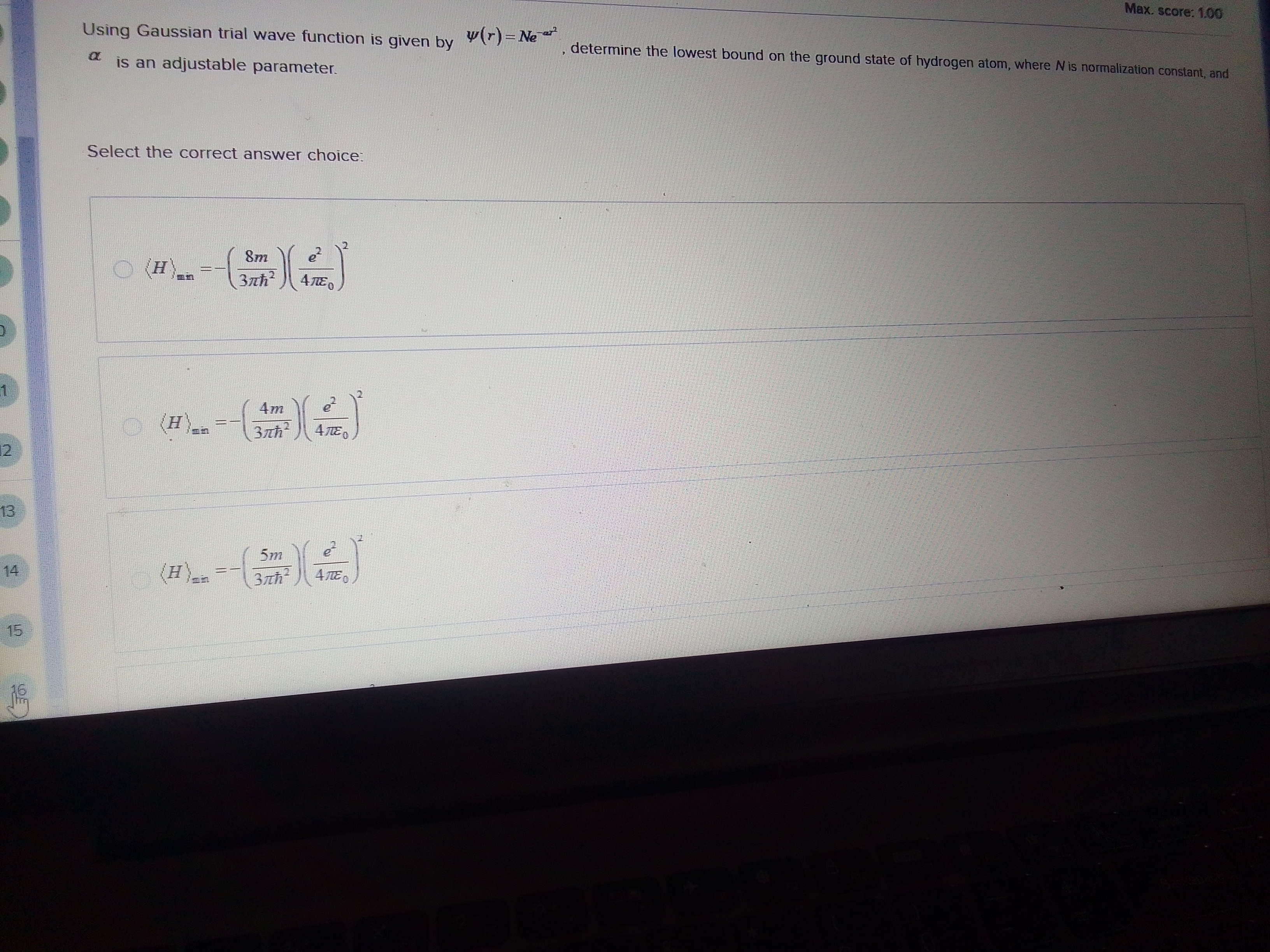 Solved Using Gaussian trial wave function is given by | Chegg.com