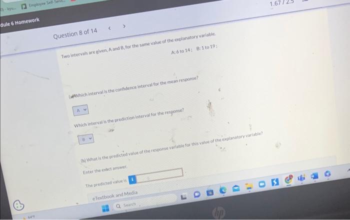 Solved Two intervals are given, A and B, for the same value | Chegg.com