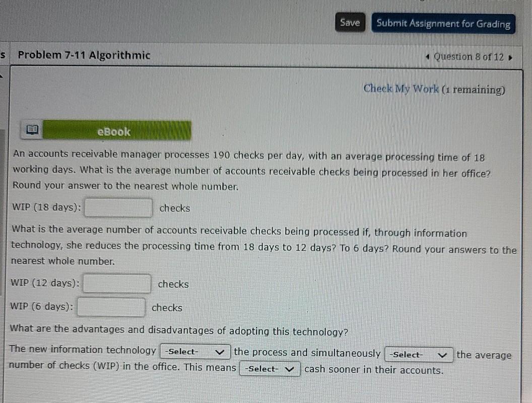 Solved Save Submit Assignment For Grading 5 Problem 7 11