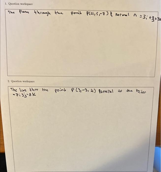 Solved 1 Question Workspace 2 Question Workspace