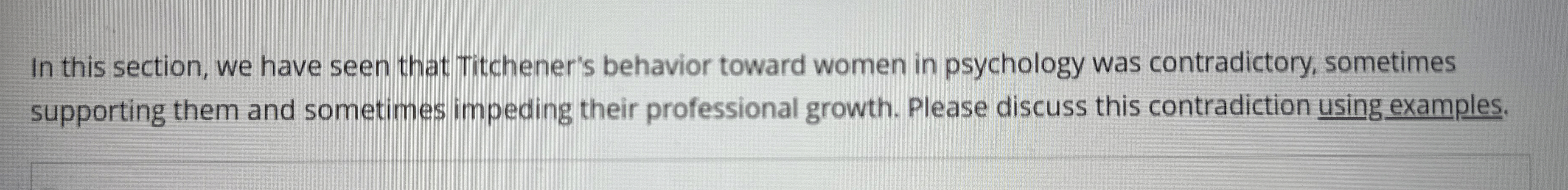 Solved In this section, we have seen that Titchener's | Chegg.com