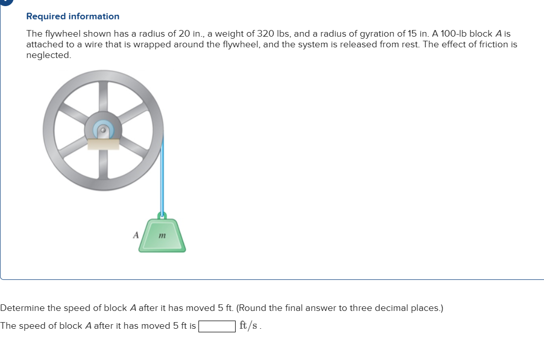 Solved Required informationThe flywheel shown has a radius | Chegg.com