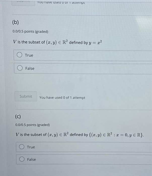 Solved In each case below, decide whether V is a vector | Chegg.com