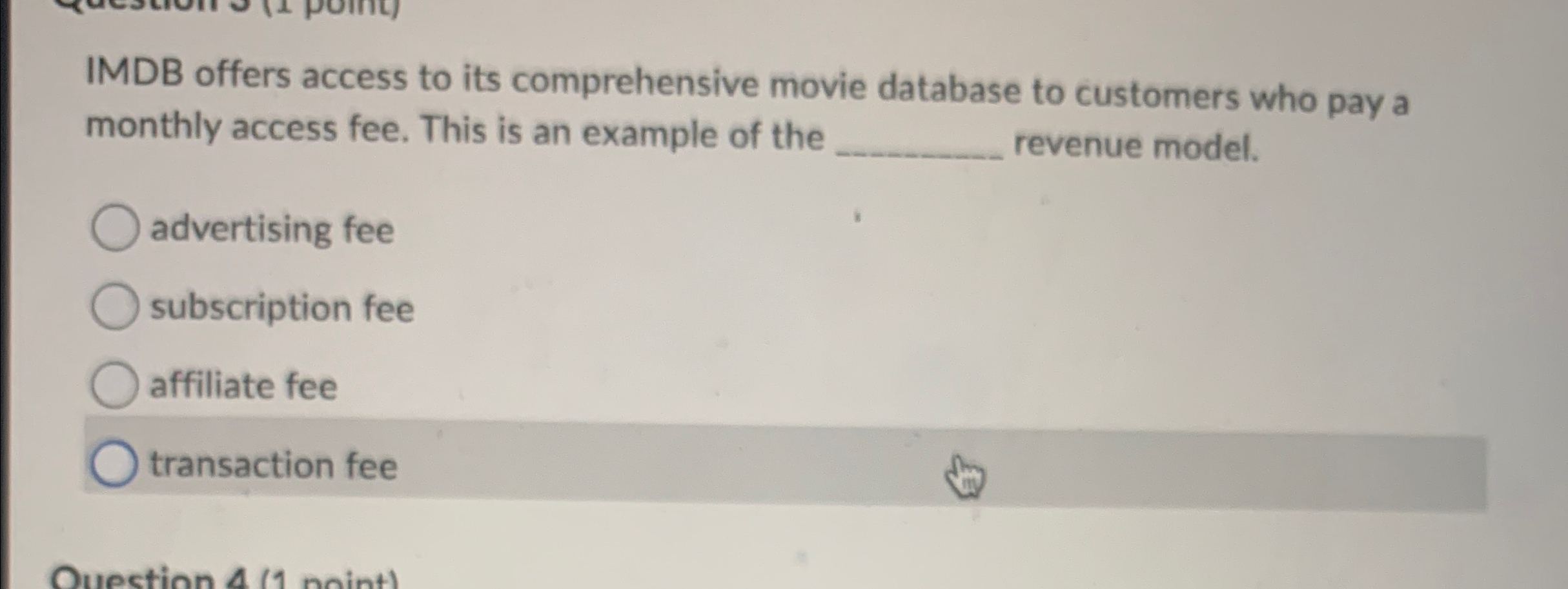 Solved IMDB offers access to its comprehensive movie | Chegg.com